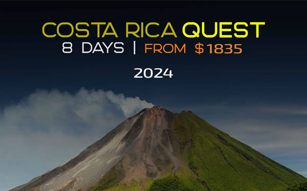 Costa Rica Quest 2024. Book Now!